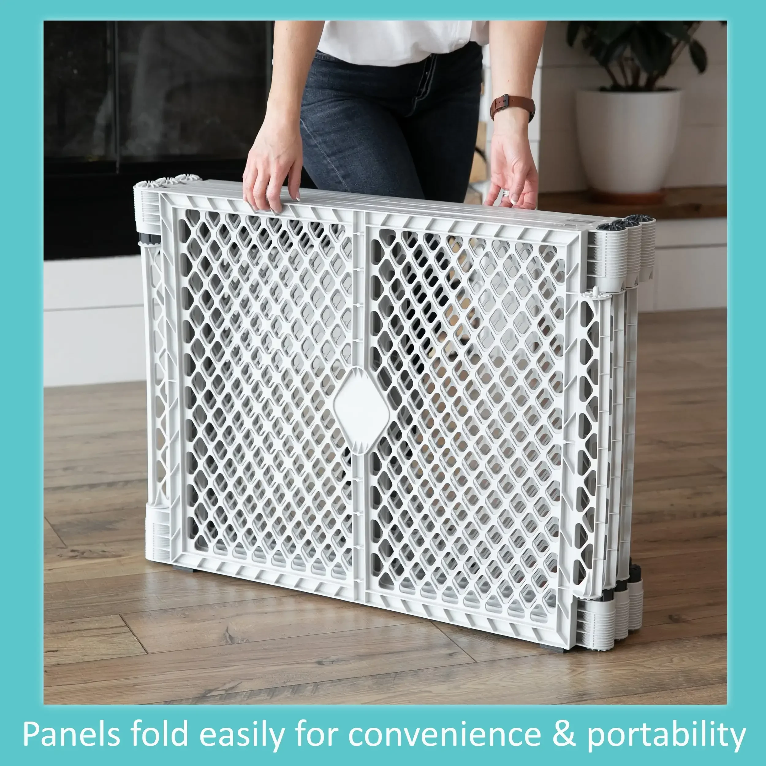 6-Panel Baby Play Yard Plastic Freestanding Foldable - Thrifty Fleet